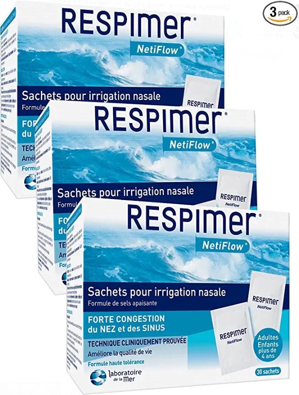 Respimer Netiflow Recharges Sachets Pour Irrigation Nasale Lot De 3