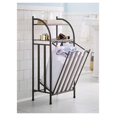 Threshold Metal Hamper with Linen Insert - Oil Rubbed Bronze $28.69