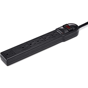 AmazonBasics 6-Outlet Power Strip, 6-Foot Long Cord $4.99