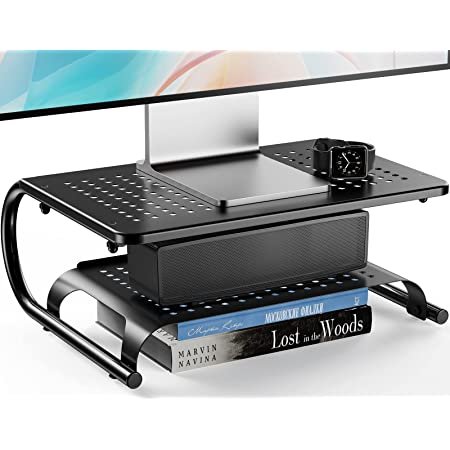 HUANUO 2 Tier Monitor Riser with Storage $12.76
