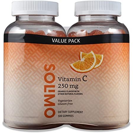 Amazon Brand Solimo Vitamin C 250mg, 150 Gummies, 2 Gummies per Serving ...