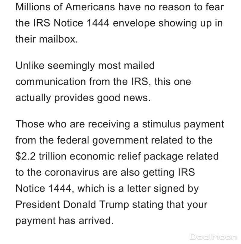 IRS Notice 1444 是什麼？