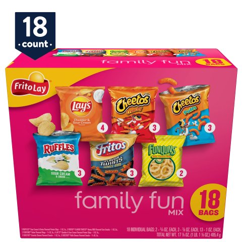 Frito-Lay Family Fun Mix Variety Pack, 18 Count $9.88