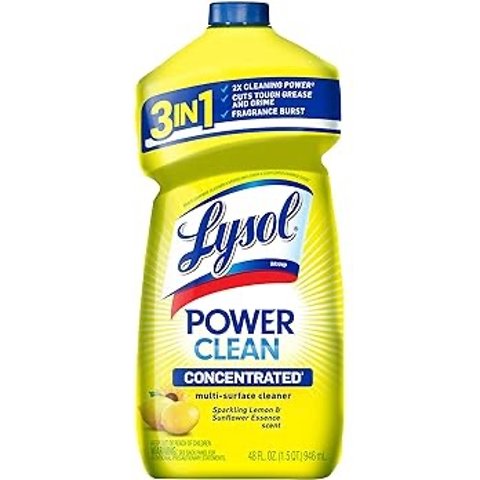 LYSOL Power Clean Multi-Surface Cleaner, 48 Fl Oz LYSOL 多用途杀菌消毒清洁剂 柠檬花香 ...