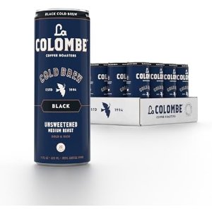 La Colombe Coffee, Cold Brew Black, Unsweetened, 11 fl oz Cans (Pack of 12)