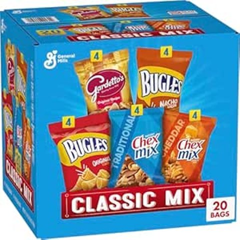 Classic Mix Snack Variety Pack, Bugles Original and Nacho Cheese ...