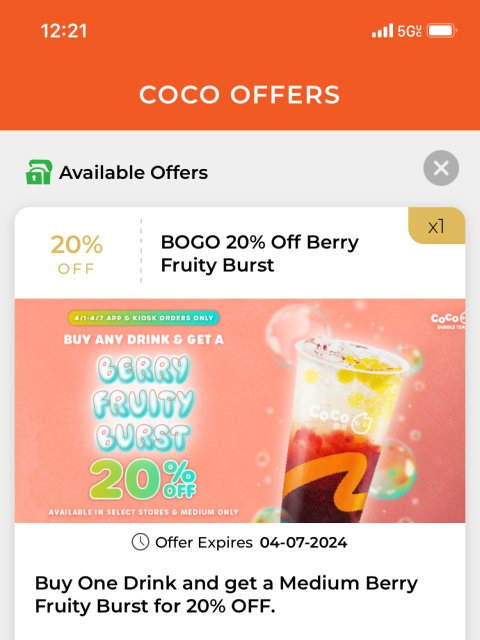 Coco购买一杯饮料，以20%的折扣获得中号浆 | 社区精选