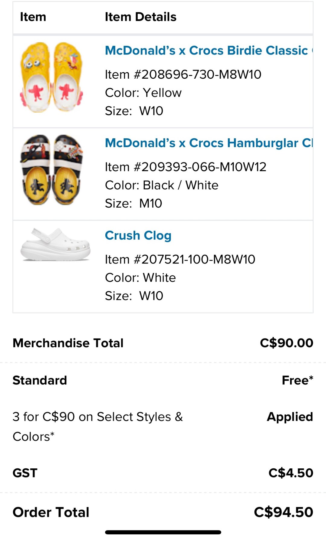 McDonalds X Crocs 联名 - 麦当劳叔叔、汉堡神偷、奶昔大哥 售价$85