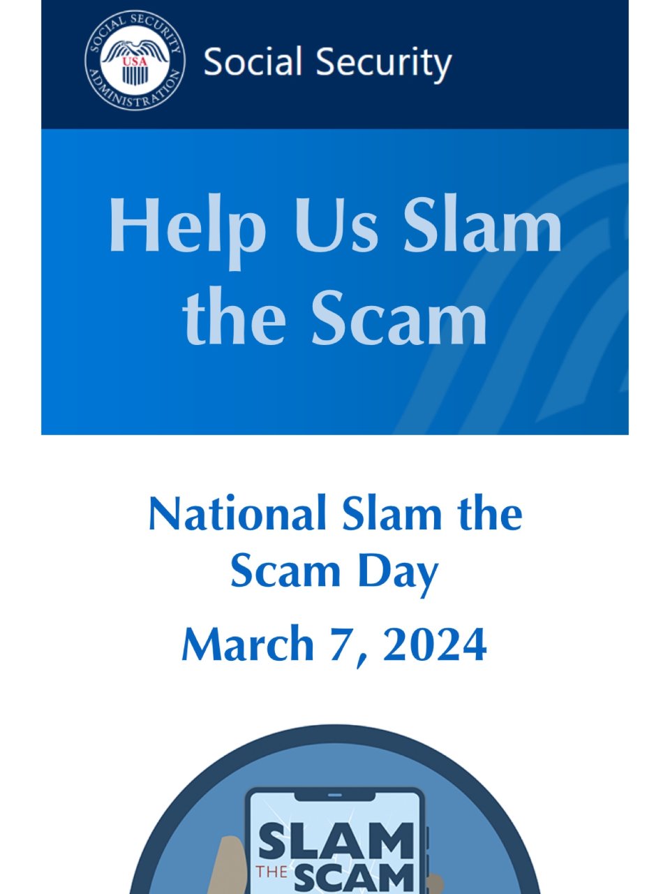 National Slam the Scam Day | 社区校园生活精选