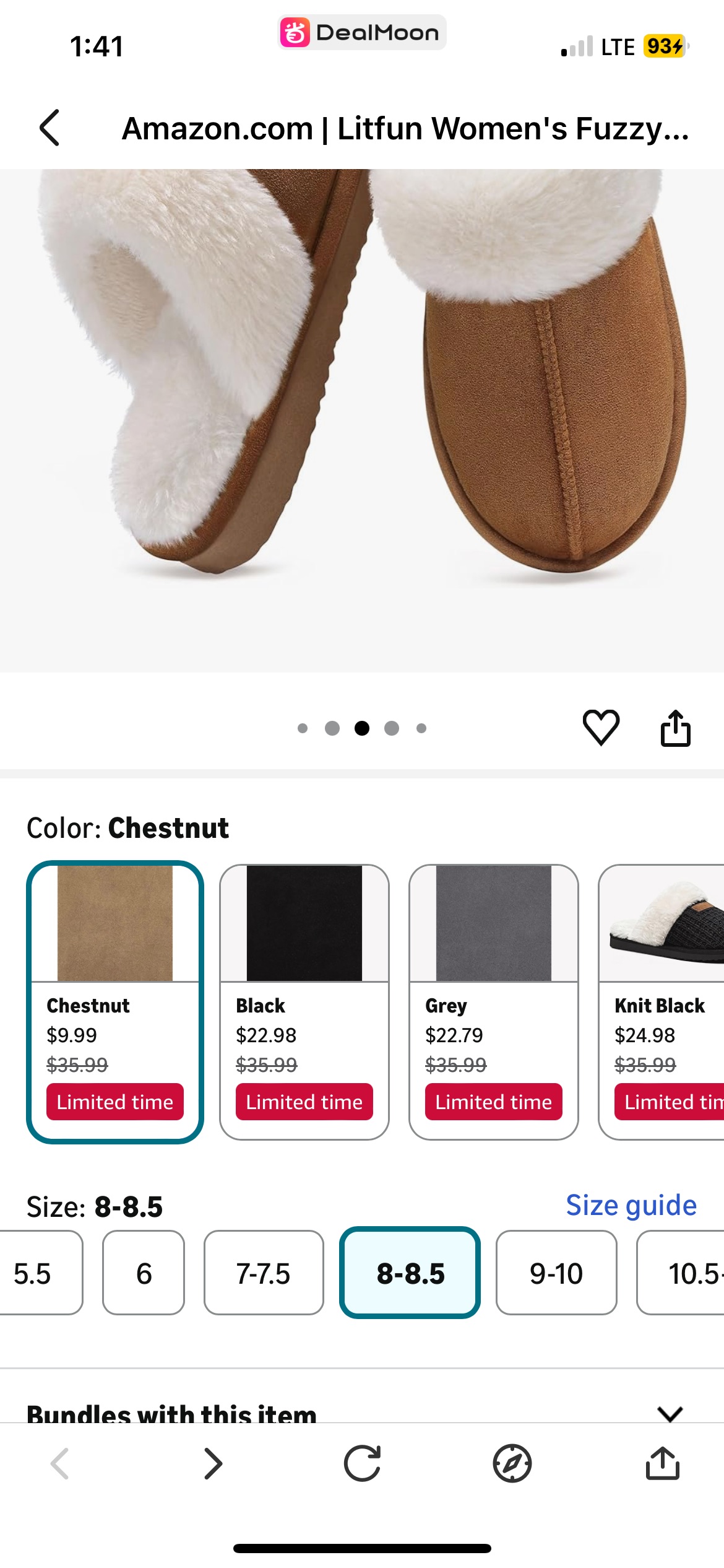 Litfun Women's Fuzzy Memory Foam Slippers $15.99