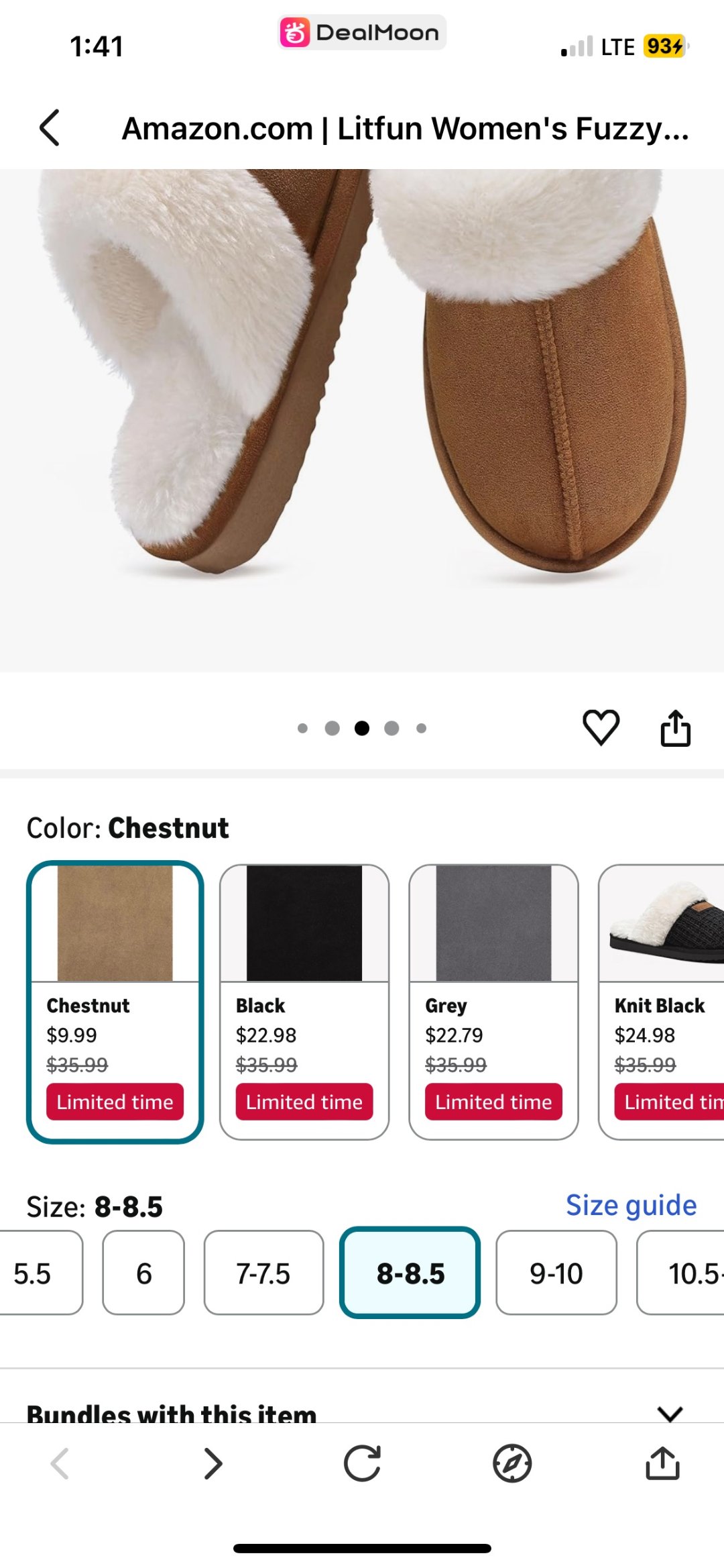 Litfun Women's Fuzzy Memory Foam Slippers $15.99