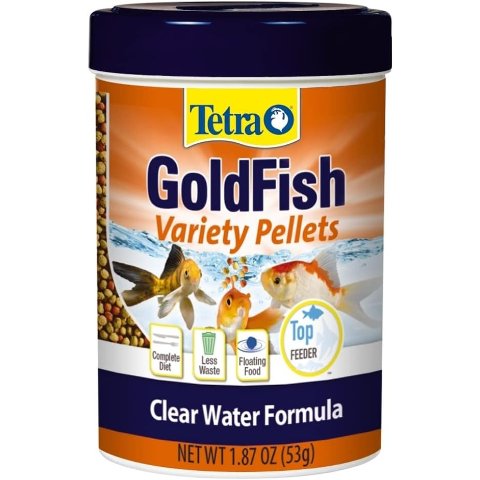 GoldFish Variety Pellets, Balanced Nutrition, Sinking Granules, Optimal ...