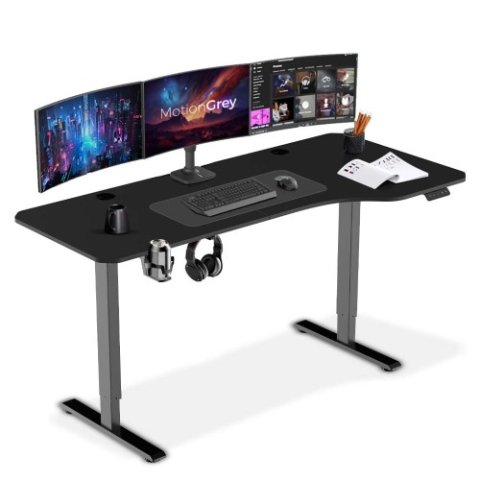 MotionGrey - Height Adjustable L Shaped Standing Desk, 160x60cm, Corner ...