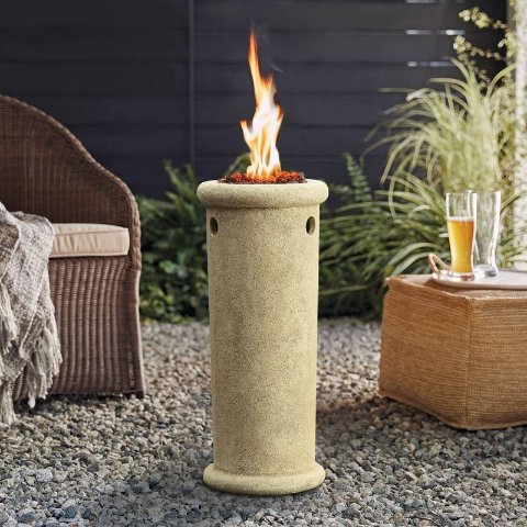 22" Classic Round Outdoor LP Fire Column - Threshold™ 户外火炉 130.00 超值好货 ...