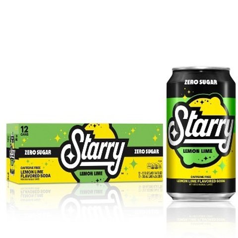 Starry Zero Lemon Lime Soda - 12pk/12 fl oz Cans Starry 零度柠檬口味汽水 12oz ...