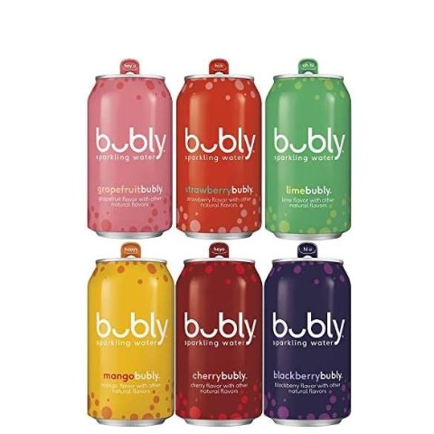 bubly 多口味零糖气泡水12oz 18罐 $6.75 每罐$0.38