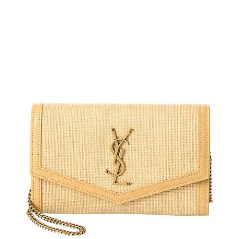 Uptown Micro Raffia Wallet On Chain Uptown 链条包 1650.00 超值好货 | 北美省钱快报
