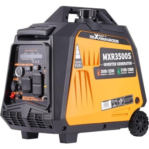 3500W Dual Fuel Inverter Generator, Electric Start, Gas & Propane ...