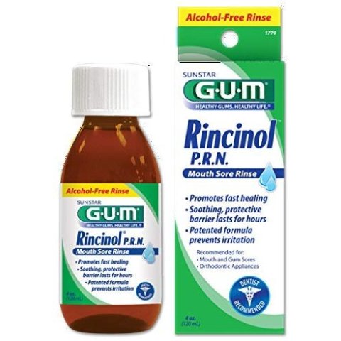 Rincinol 无酒精口腔溃疡漱口水，4 Oz Rincinol P.R.N. Alcohol-Free Mouth Sore Rinse ...