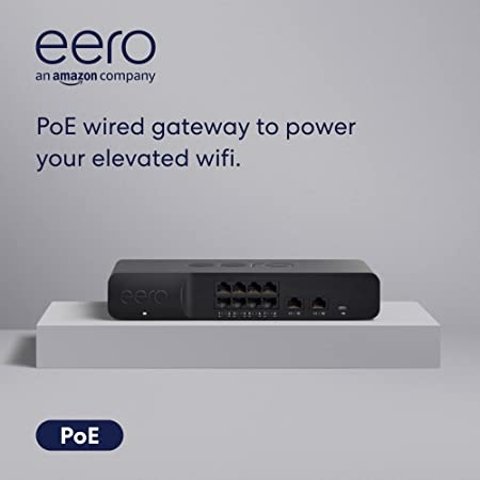 Amazon eero Amazon eero PoE Gateway, 10-port wired gateway with 140W ...