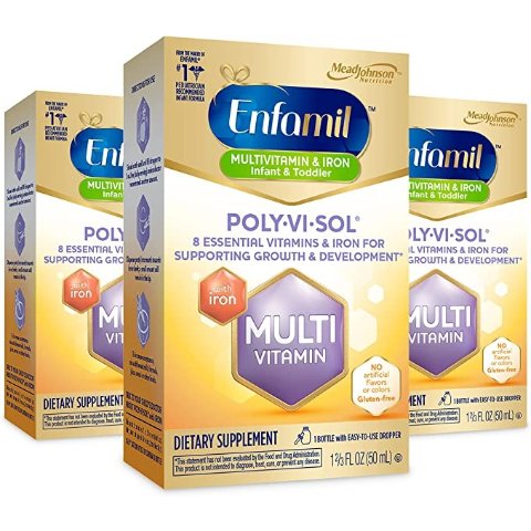 Baby Vitamin Poly-Vi-Sol with Iron Multivitamin Supplement Drops for ...