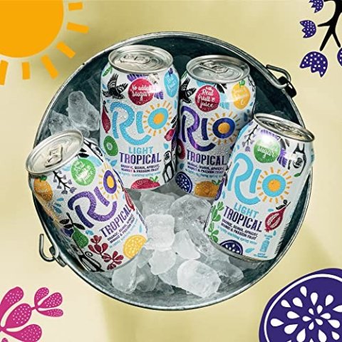 Rio Tropical Original Soft Drink, 24 pack x 330ml, Refreshing ...