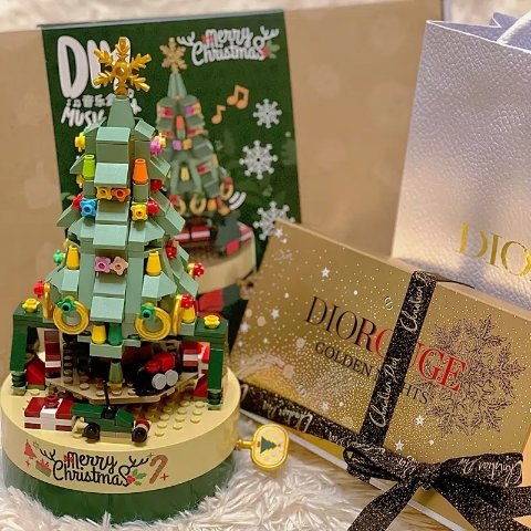 Christmas Tree Building Kits For Kids - Diy Building Block Music Box ...