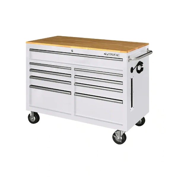 46 in. W x 24.5 in D Standard Duty 9-Drawer Mobile Workbench Tool Chest ...