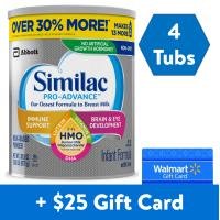 Walmart Similac Baby Formula Sale Up to Free $25 Gift Card