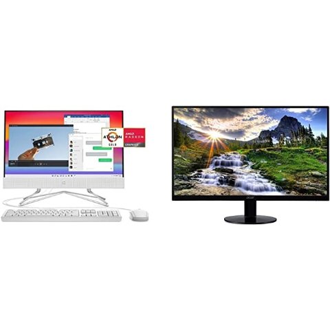 All-in-One 22" Desktop Computer, AMD Athlon Gold 3150U Processor, AMD ...