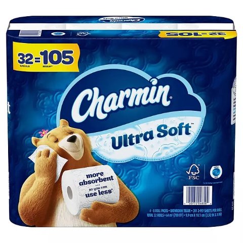 Ultra Soft Toilet Paper Super Plus Rolls (201 sheets/roll, 32 rolls 超柔 ...