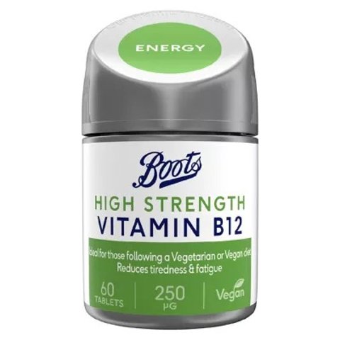 Boots High Strength Vitamin B12, 60 Tablets 维他命B12 60粒 6.50 超值好货 | 英国省钱快报
