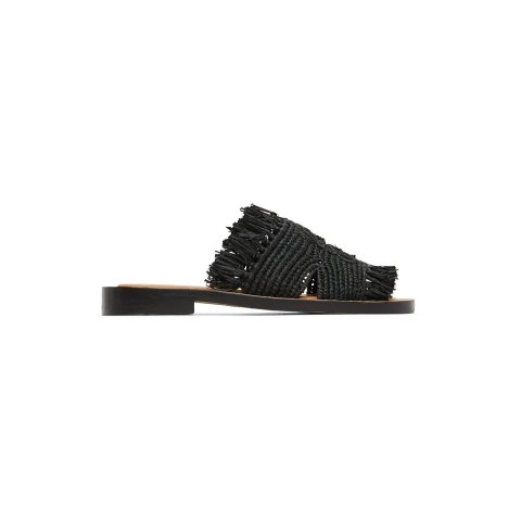 Black Raffia Mule Sandals 拖鞋 840.00 超值好货 | 澳洲省钱快报