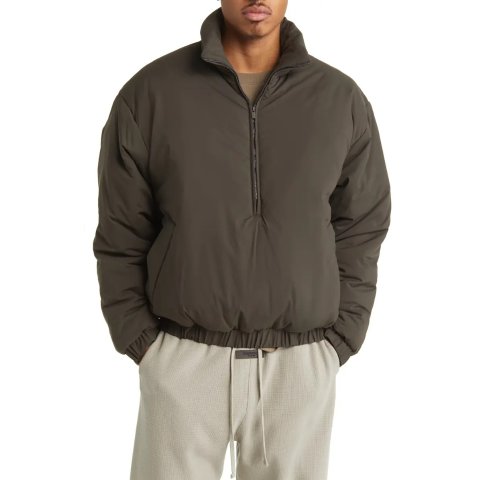 Nordstrom Essentials Half Zip Stretch Nylon Puffer Jacket 220.00