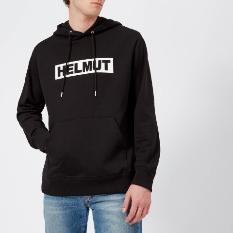 Helmut Lang Men's Helmut Box Logo Hoody - Black Logo 帽衫 498.75 超值好货 ...