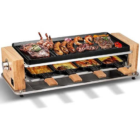 Korean BBQ Grill, COKLAI Raclette Table Grill Indoor Grill, Removable 2 ...