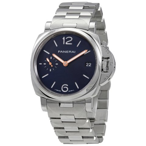 Piccolo Due Automatic Blue Dial Stainless Steel Men's Watch PAM01123 ...