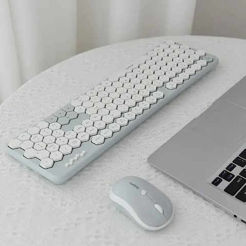 Mofii Shaped Wireless Keyboard And Mouse Set Female Home Office ...