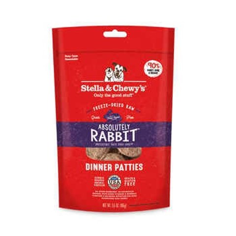 Absolutely Rabbit Dinner Patties Freeze-Dried Raw Dog Food ...