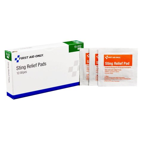 First Aid Only Sting Relief Pads Box of 10 $2.63