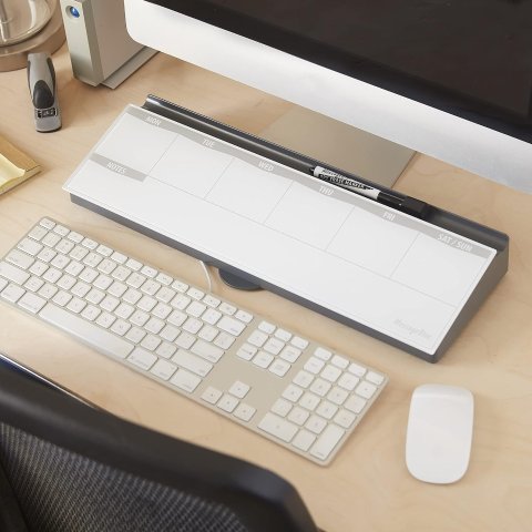 ECR4Kids MessageStor Keyboard Write and Store, Desk Organizer, Grey