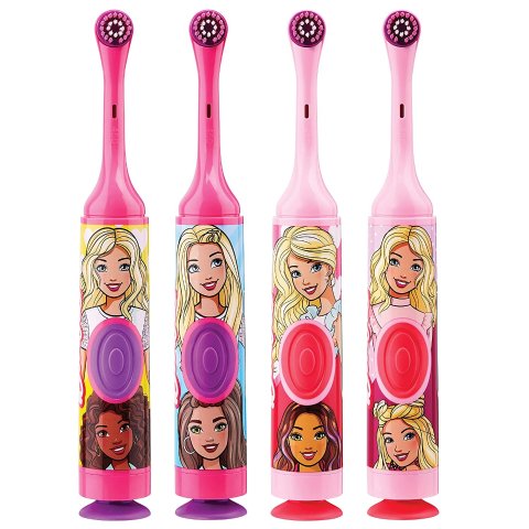 Barbie Kids Power Electric Toothbrush 4-Pack Barbie 儿童电动牙刷 4支装 适合3岁以上 ...