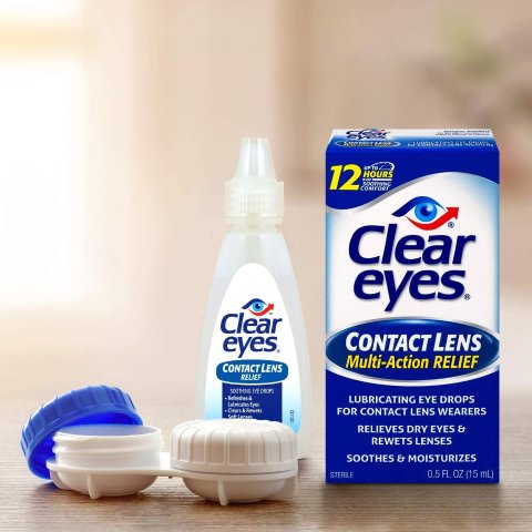Clear Eyes | Contact Lens Multi-Action Relief Eye Drops | 0.5 FL OZ ...
