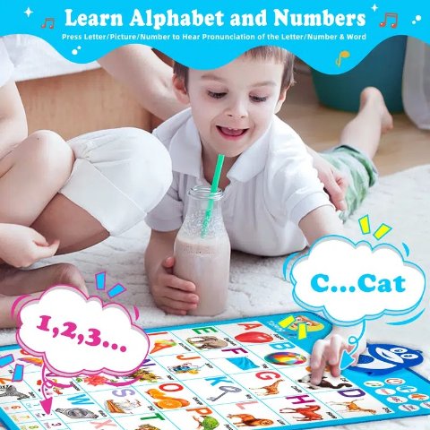 Electronic Interactive Alphabet Wall Chart, Preschool Learning Toys ...