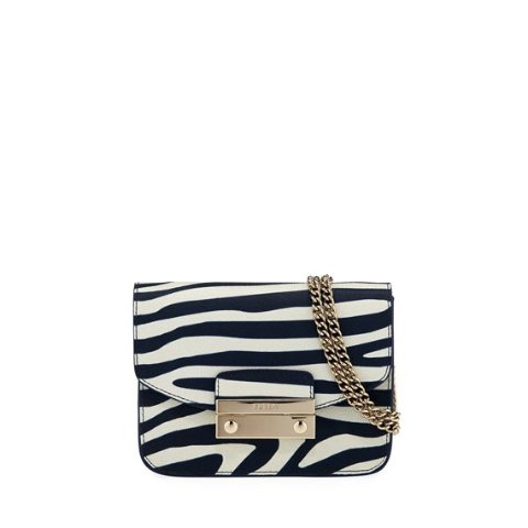 Julia Mini Zebra-Print Leather Crossbody Bag Julia 迷你斑马纹方块包 260.00 超值好货 ...