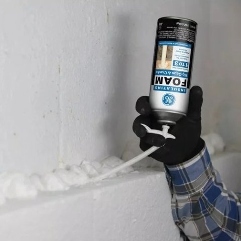 GE Big Gaps & Cracks Insulating Foam, Pack of 1, Yellow 12 oz Can
