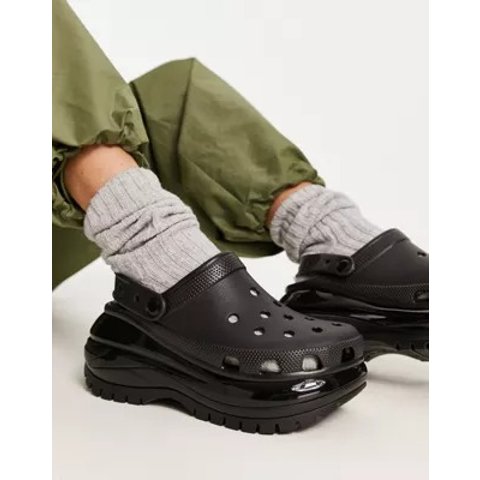 ASOS Crocs Mega Crush Clogs In Black 130.00