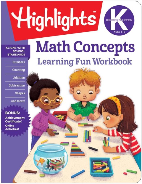 《Kindergarten Math Concepts》+《First Grade Math Workbook》 两本幼儿教育童书共$6.68