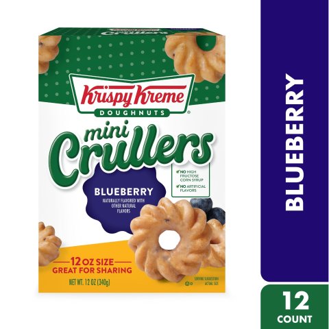 Krispy Kreme Kk Mini Cruller Blueberry 12ct 蓝莓口味迷你甜甜圈 12颗装 3.88 超值好货 ...