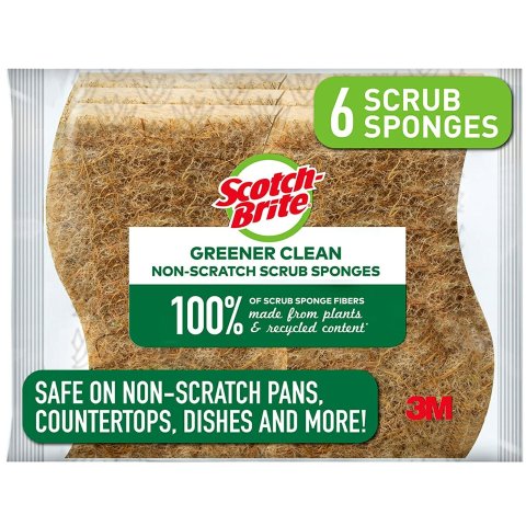 Scotch-Brite Greener Clean Natural Fiber Non-Scratch Scrub Sponge